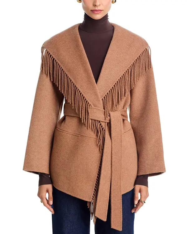 Simkhai Rowen Fringe Jacket - Camel