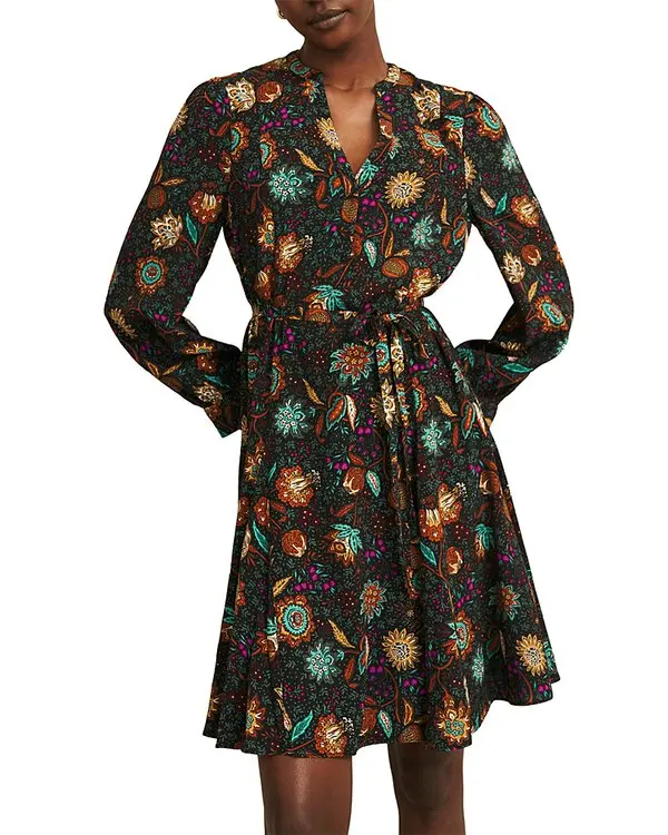HOBBS LONDON Hailey Mini Dress - Black Multi