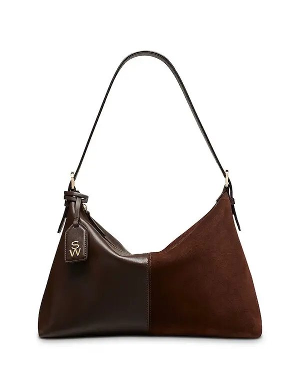 STUART WEITZMAN 5050 Shoulder Bag - Walnut/gold