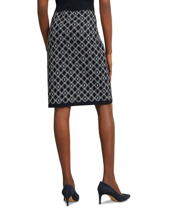 Hobbs London Perrie Knit Dress - Navy Ivory | Editorialist