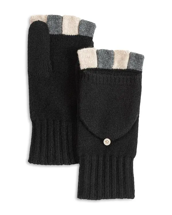 Echo Colorblock Pop Top Mittens - Black