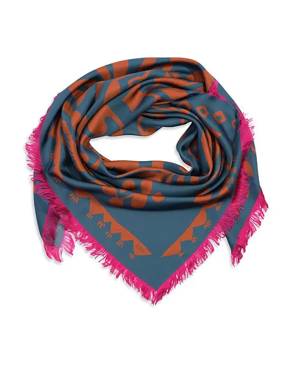 Echo Park Paisley Oversized Silk Scarf - Stargazer