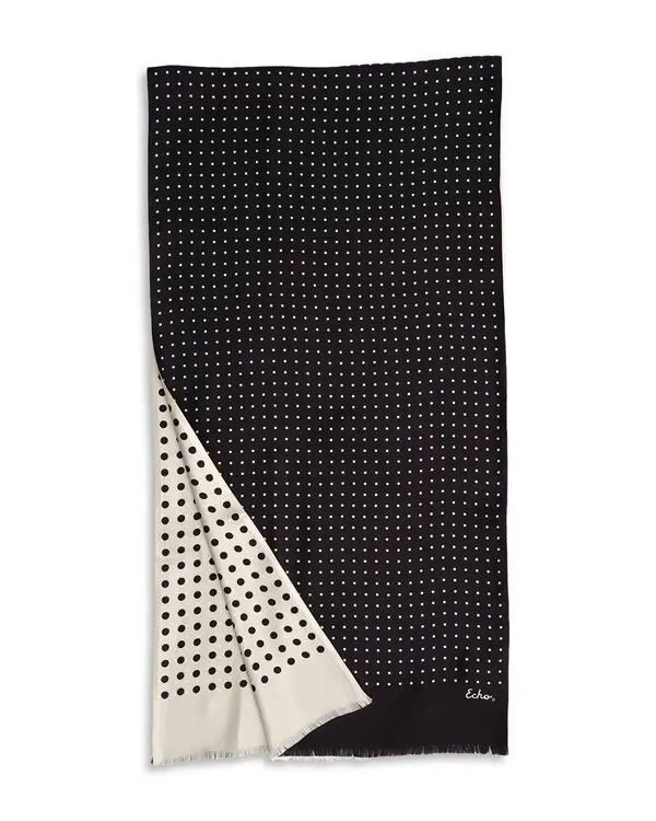 Echo Dot Tubular Silk Scarf - Black