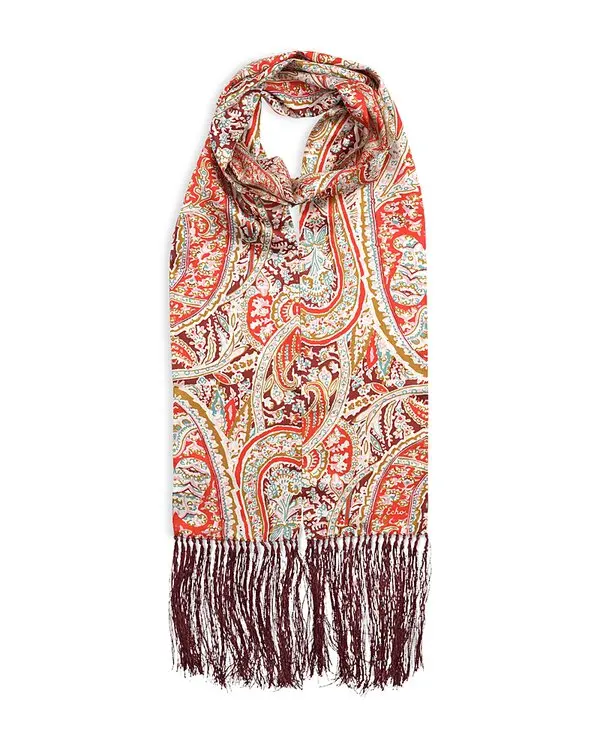 Echo Paisley Tubular Silk Scarf - Multi