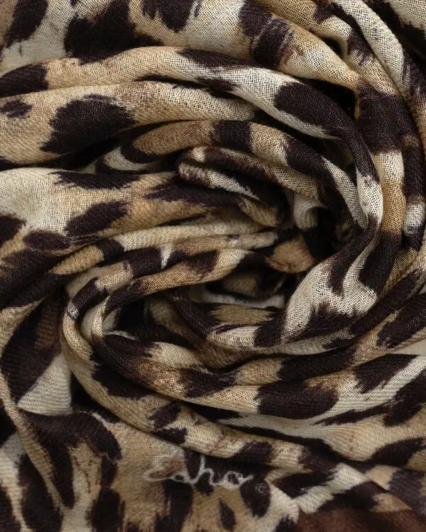 Echo Leopard Print Wrap Scarf