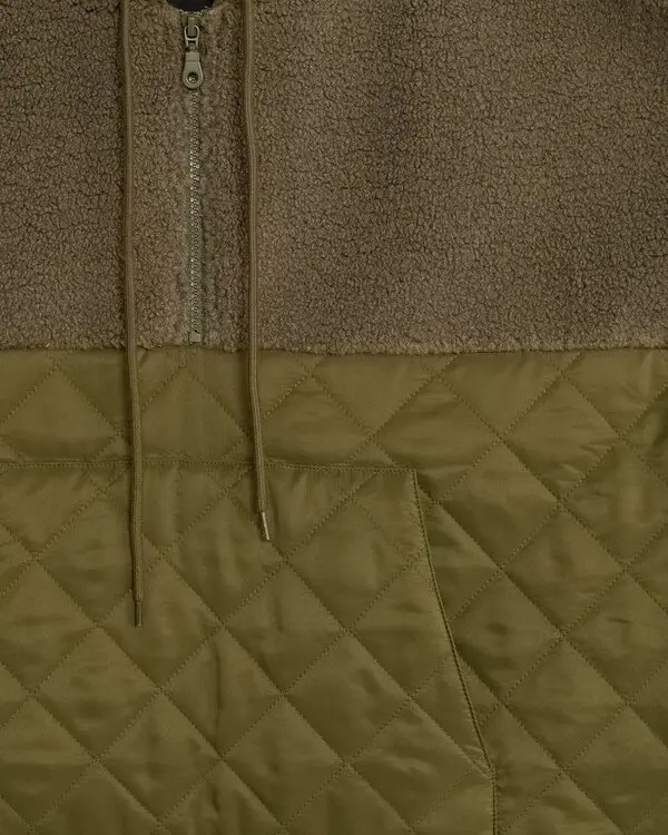 Echo Combo Quilted Hooded Poncho