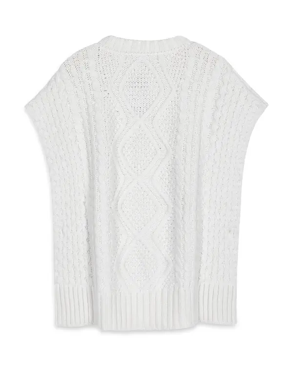 Echo Cable Knit Open Side Poncho