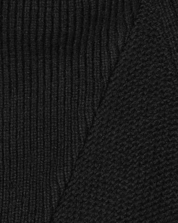 Echo Texture Knit Cape - Black