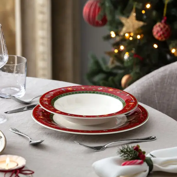 VILLEROY & BOCH Toy's Delight Red Round Soup Bowl