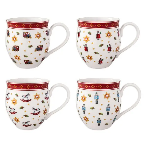 VILLEROY & BOCH Toy's Delight Anniversary Mug, Set Of 4 - Multi