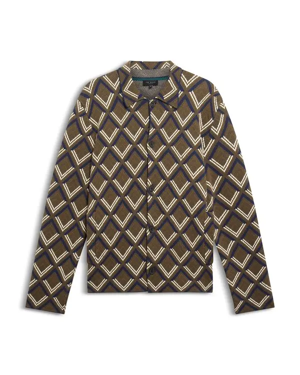 Ted Baker London Geo Jacquard Knitted Jacket