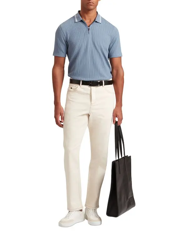 Ted Baker London Bronize Rib Texture Zip Polo