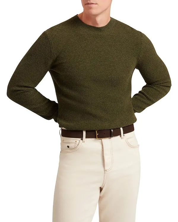 Ted Baker London Clacx Long Sleeve Waffle Stitch Crew
