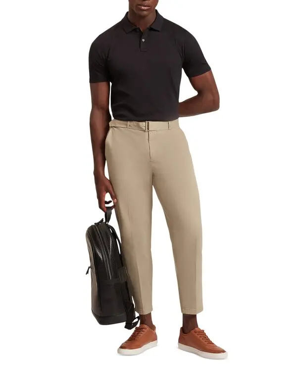 Ted Baker London Connall Short Sleeve Soft Touch Cotton Polo - Black