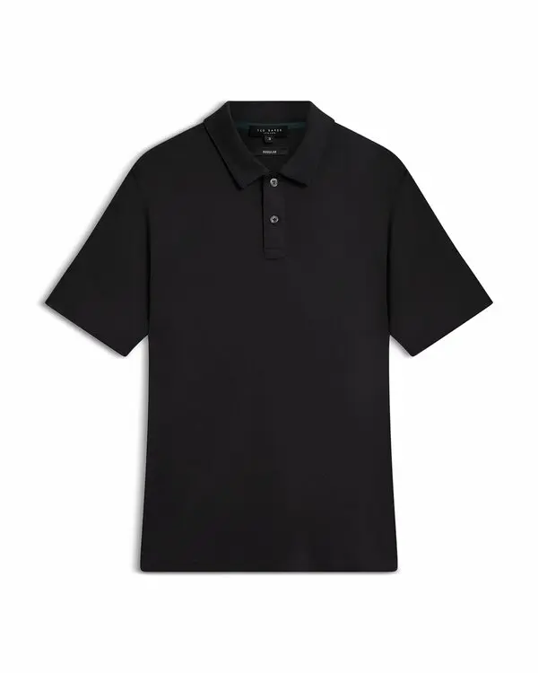 Ted Baker London Connall Short Sleeve Soft Touch Cotton Polo - Black