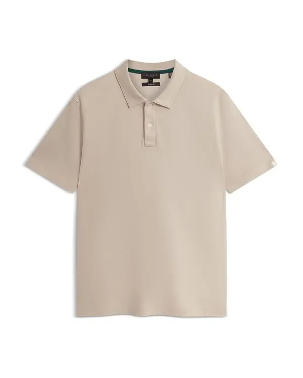 Ted Baker London Connall Short Sleeve Soft Touch Cotton Polo - Light Grey