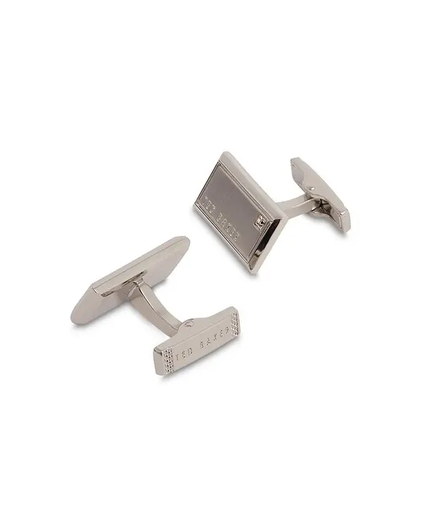 Ted Baker London Kristol Brushed Metal Cufflinks - Silver