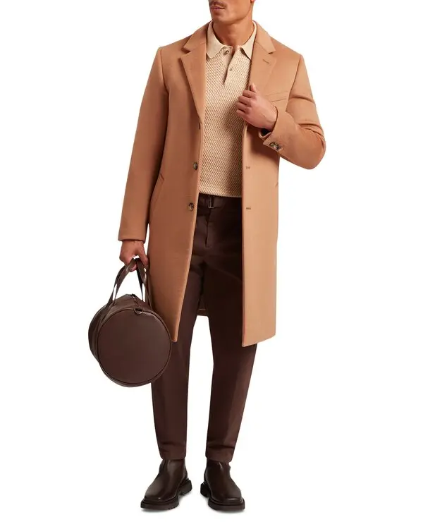 Ted Baker London Janko Textured Knit Polo - Camel
