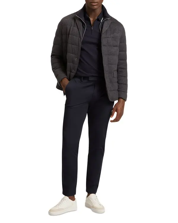 Ted Baker London Fine Knit Quilted Blazer With Mock Neck Liner