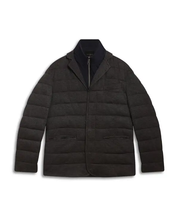 Ted Baker London Fine Knit Quilted Blazer With Mock Neck Liner