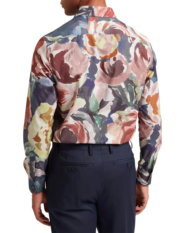 Ted Baker London Brynhil Regular Fit Large Painted Floral Shirt - Multicolor