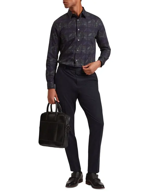 Ted Baker London Frankkn Regular Fit Floral Check Cotton Shirt