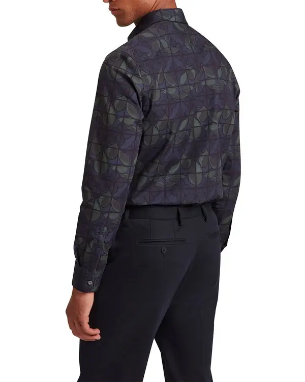 Ted Baker London Frankkn Regular Fit Floral Check Cotton Shirt