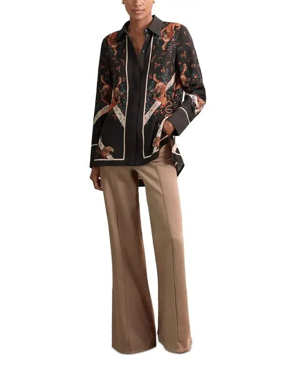 REISS X Alice Canale Hila Tiger Print Shirt