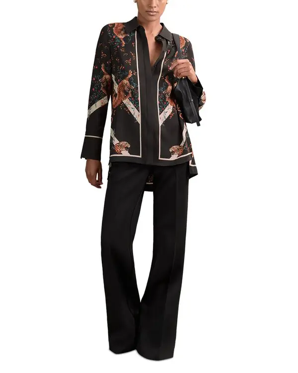 REISS X Alice Canale Hila Tiger Print Shirt