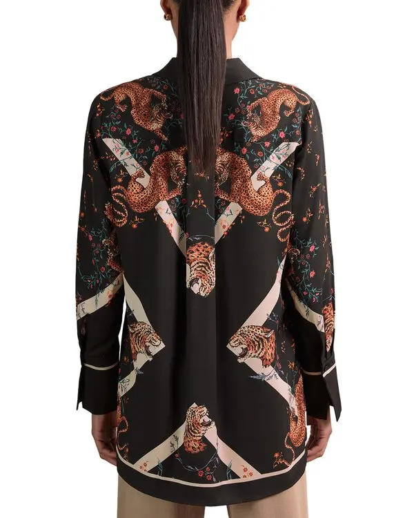 REISS X Alice Canale Hila Tiger Print Shirt