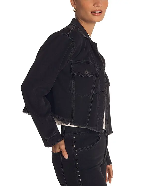 Bella Dahl Studded Denim Trucker Jacket