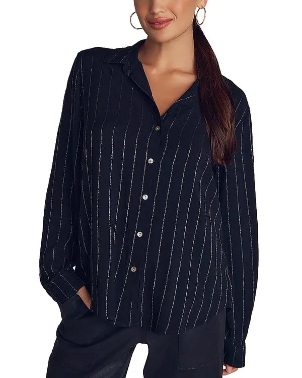 Bella Dahl Lurex Stripe Clean Shirt