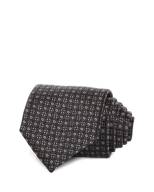 Canali Classic Circles Printed Neck Tie - Grey