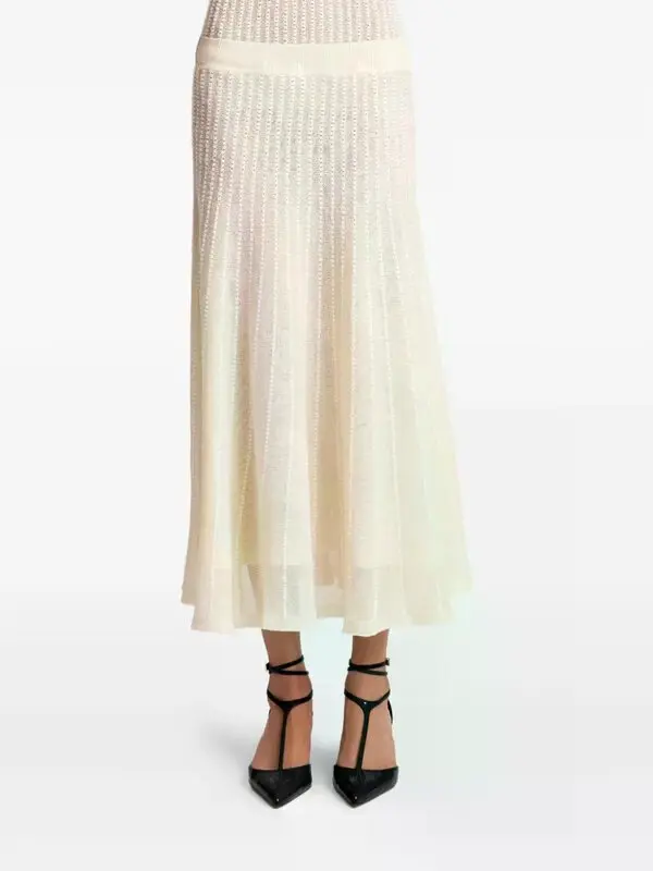 Khaite Dawn Midi Skirt - Neutrals