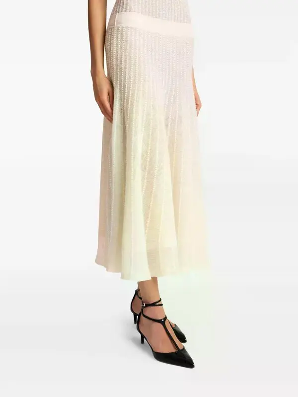 Khaite Dawn Midi Skirt - Neutrals