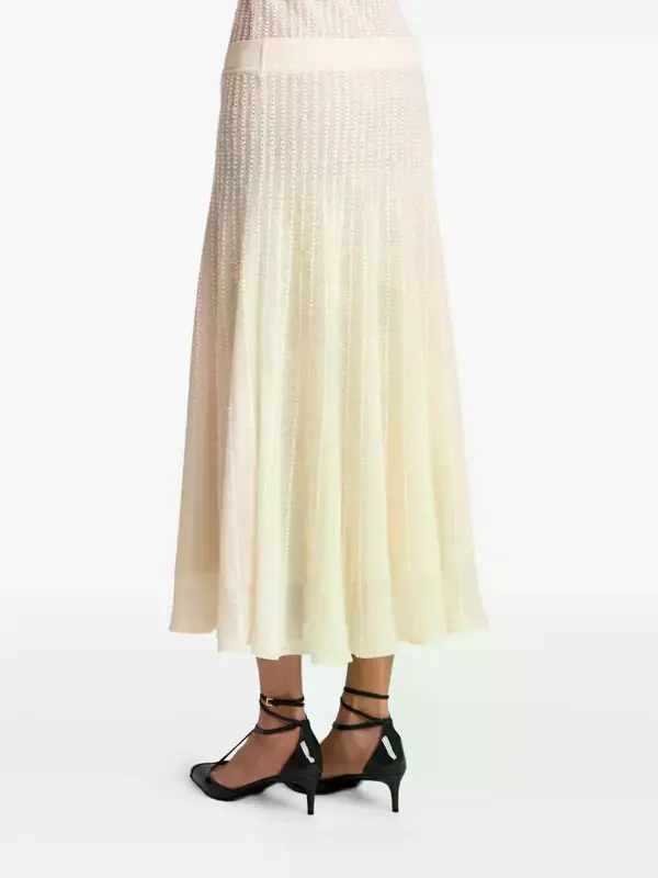 Khaite Dawn Midi Skirt - Neutrals
