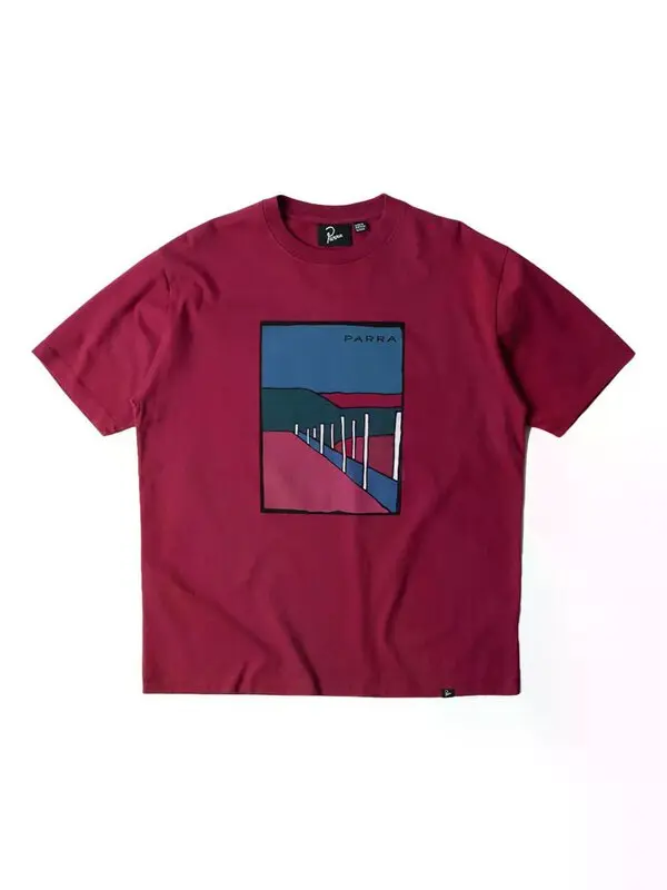 PARRA Beach Parking Short-sleeve T-shirt - Red