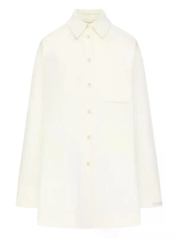 Sportmax Double-faced Wool Shirt - Neutrals
