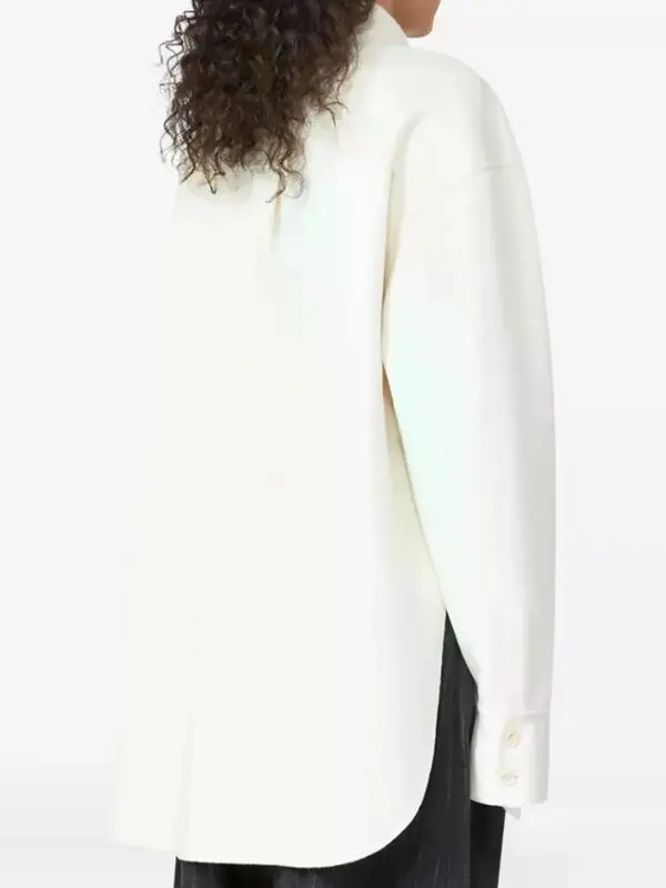 Sportmax Double-faced Wool Shirt - Neutrals