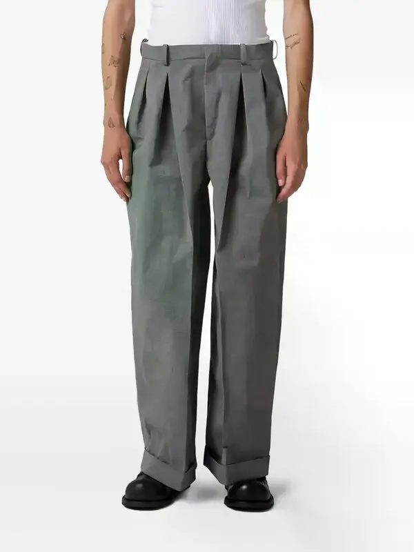 HED MAYNER Pleated Cuffed Trousers