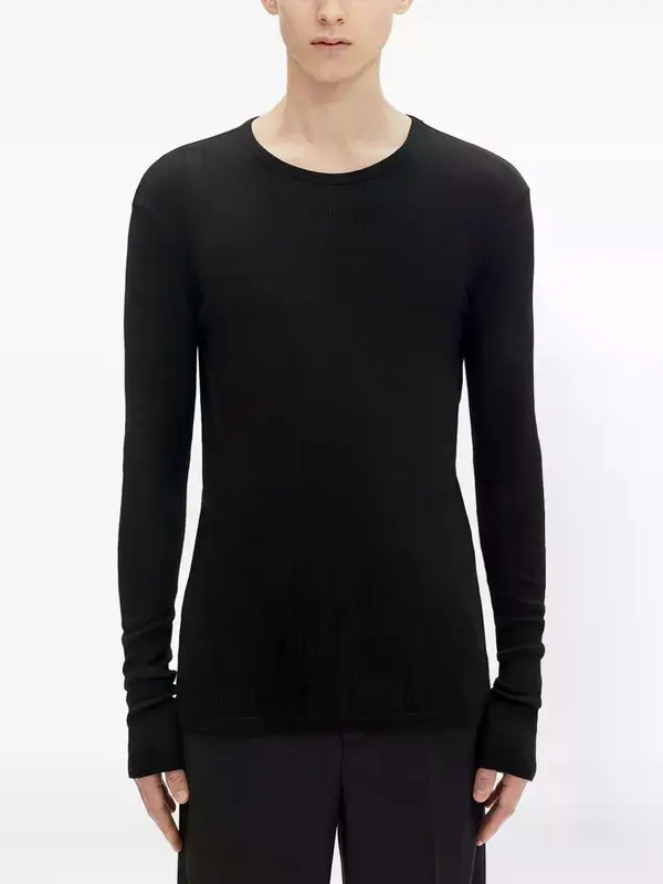 ANN DEMEULEMEESTER Long-sleeve Ribbed T-shirt