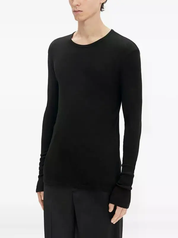 ANN DEMEULEMEESTER Long-sleeve Ribbed T-shirt