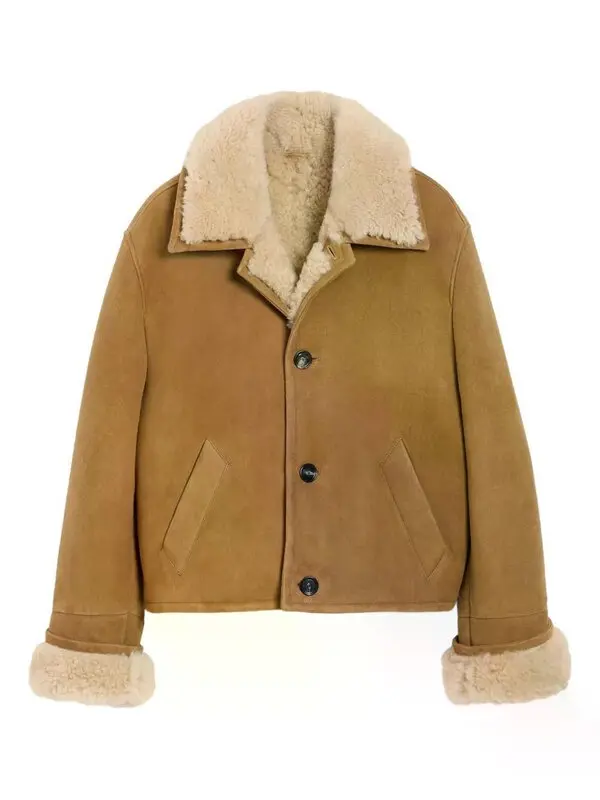 AMI Paris Shearling Jacket - Brown