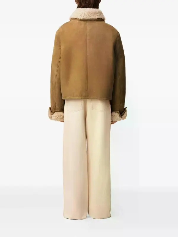 AMI Paris Shearling Jacket - Brown