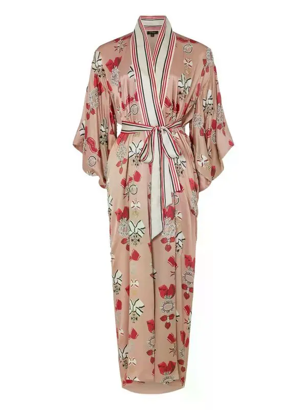 TEMPERLEY LONDON Floral-print Silk Coat - Pink