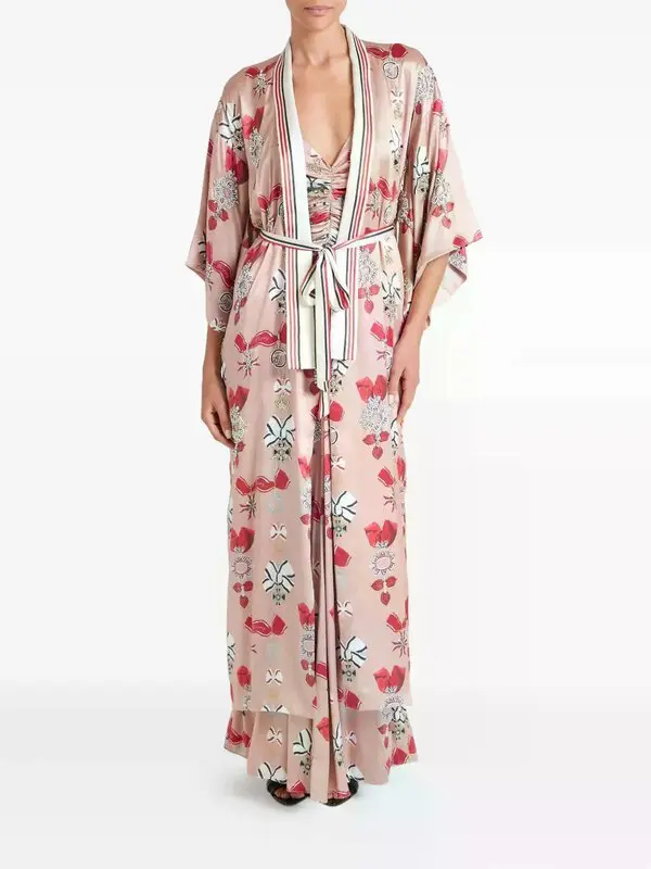 TEMPERLEY LONDON Floral-print Silk Coat