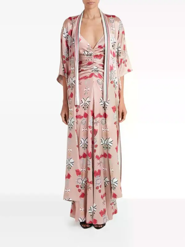 TEMPERLEY LONDON Floral-print Silk Coat