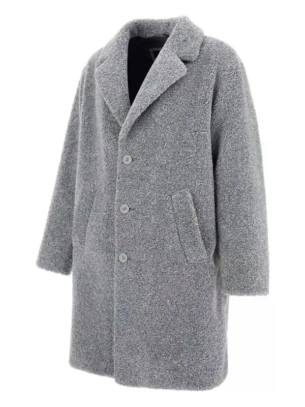Herno Textured Fleece Long-sleeve Coat