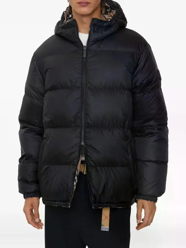 Burberry Reversible Check Puffer Jacket - Black
