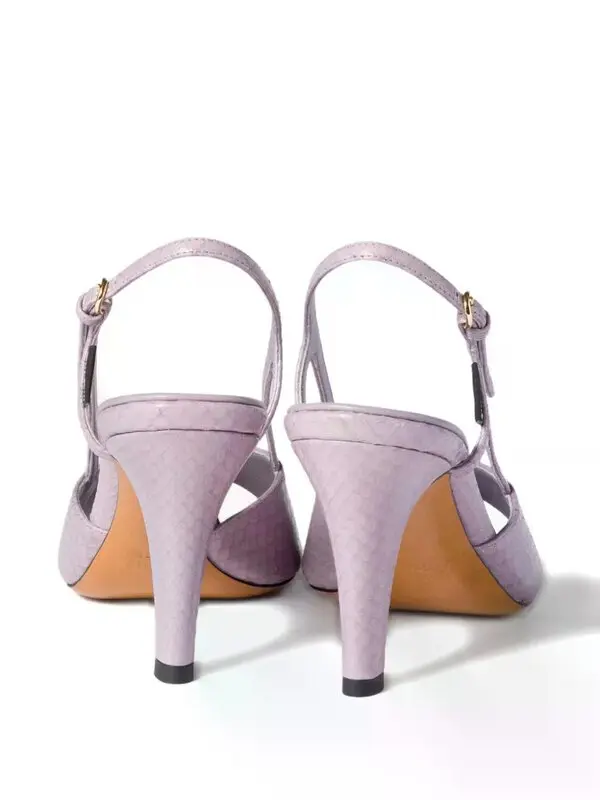 Miu Miu Slingback Heeled Sandals - Purple
